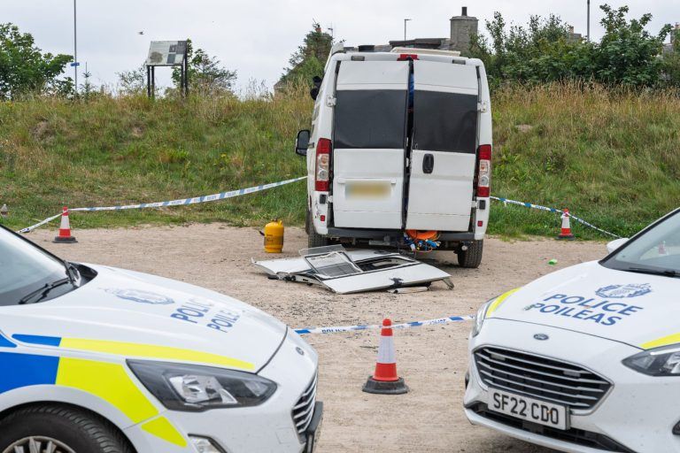Man taken to hospital after campervan explosion in Lossiemouth car park ...