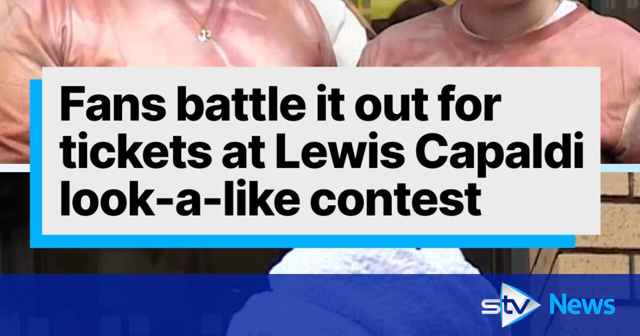 Fans battle it out for tickets at Lewis Capaldi look-a-like contest ...