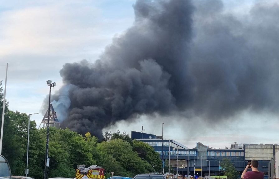 Fire crews on scene of Cumbernauld church fire as 'landmark' building ...