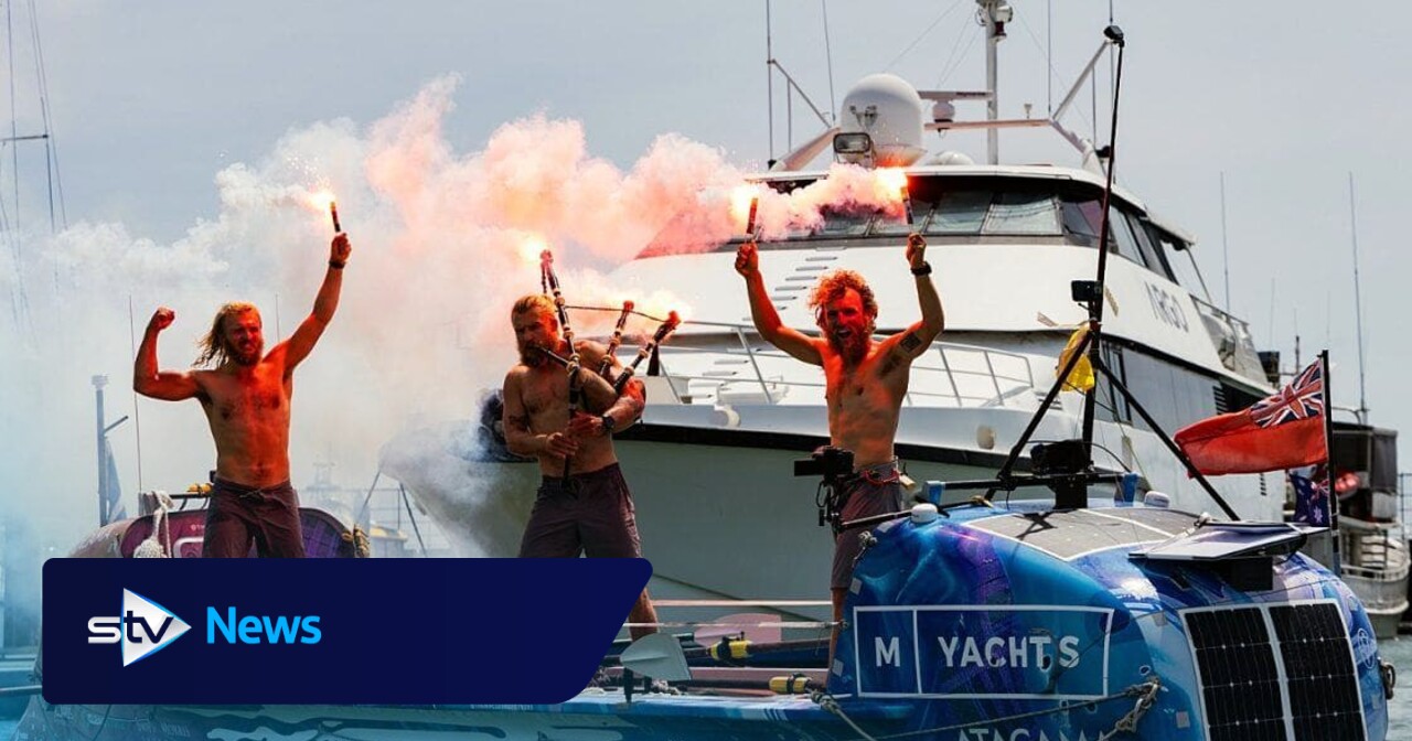 Scottish brothers arrive home and hit £1m target after record-breaking row across the Pacific ...