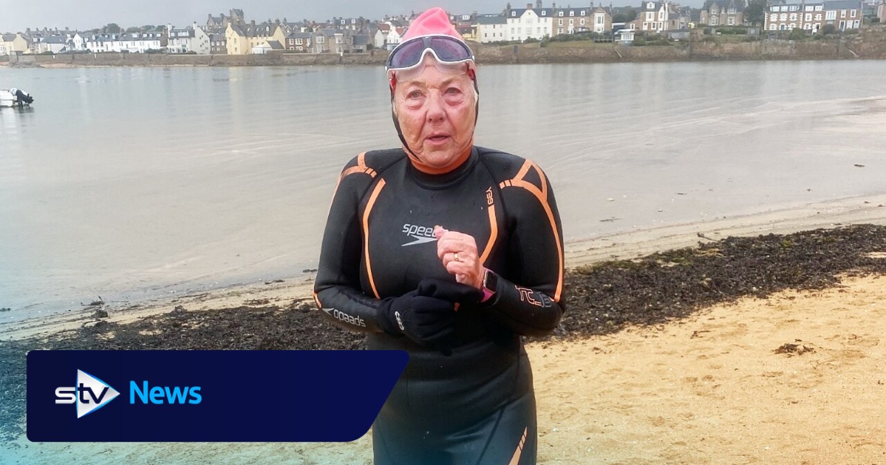 Gran dodges seals, tanker and jellyfish in 15km swim across Firth of ...