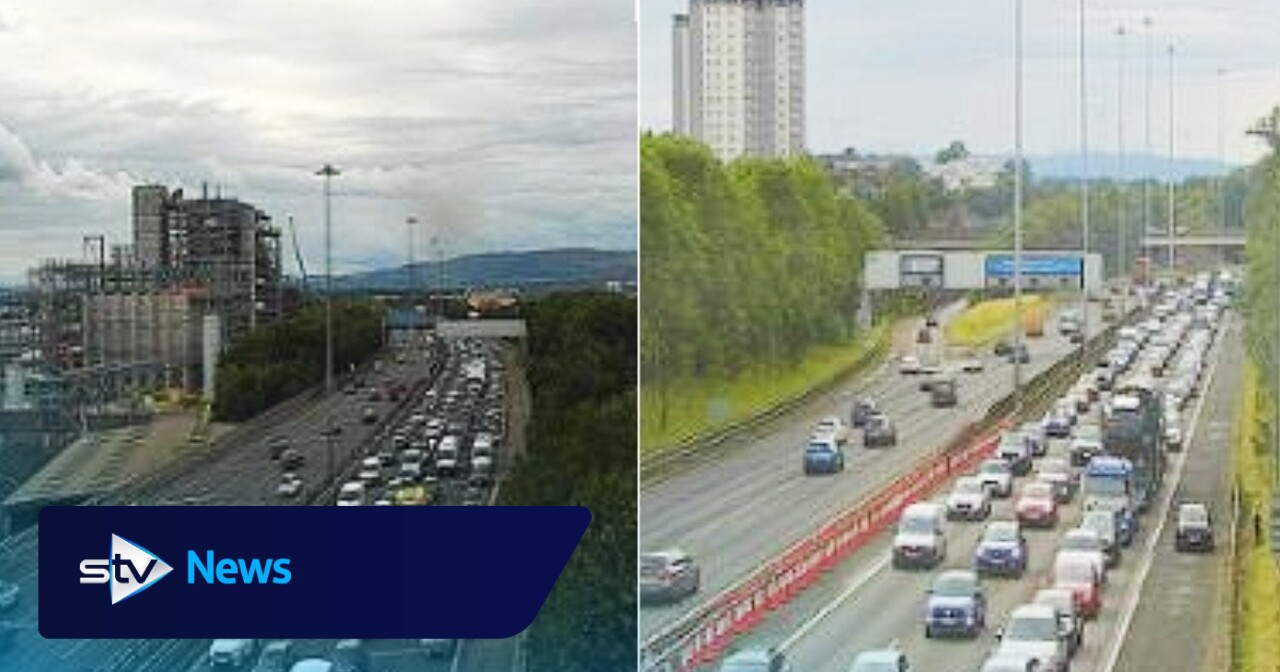 Crash on M8 causes rush-hour traffic chaos | STV News