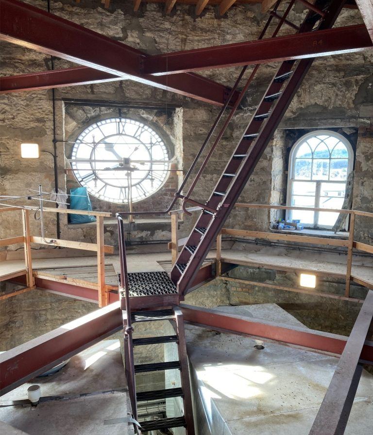 In pictures: Clock tower at Dr Gray's Hospital in Elgin undergoes £1.2m ...