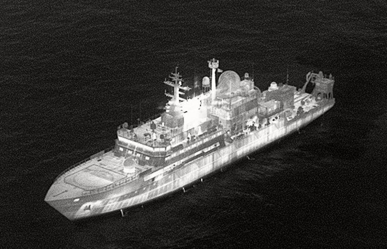 Russian spy ship on edge of Scotland as defence secretary tells Putin ...