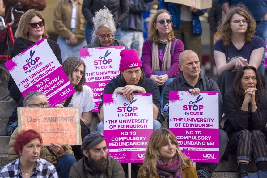 Edinburgh University lecturers walk out again in dispute over savings ...