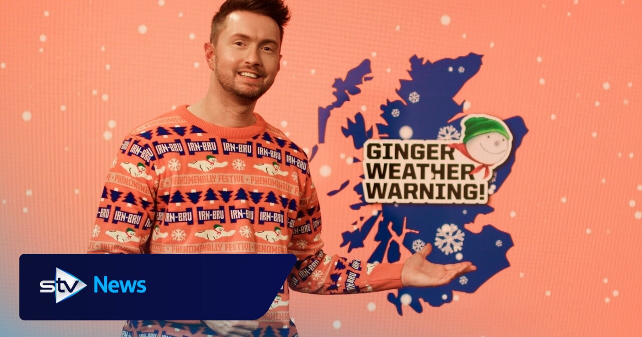 STV's Sean Batty issues 'ginger weather warning' in Irn Bru Christmas ...
