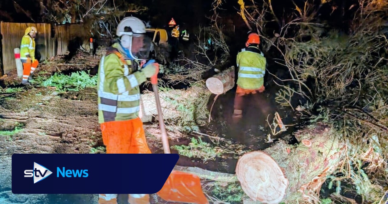 Clear-up continues after Storm Chandra as 35 trees block off A82 in the ...