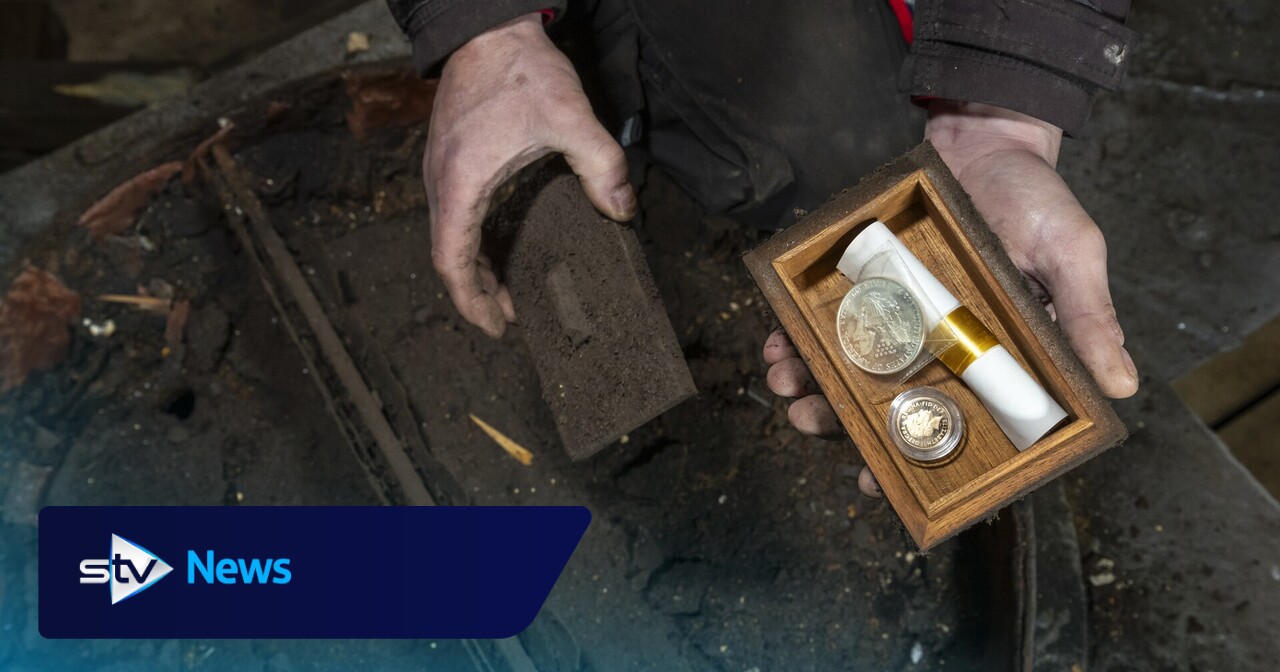Hidden coins and scroll found after masts removed from Glasgow's ...