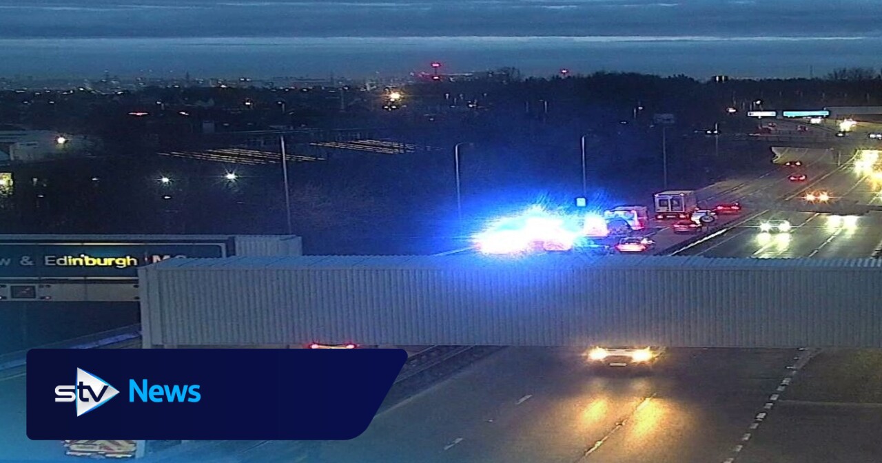 Crash on M8 near Glasgow Airport sparks heavy delays at rush hour | STV ...