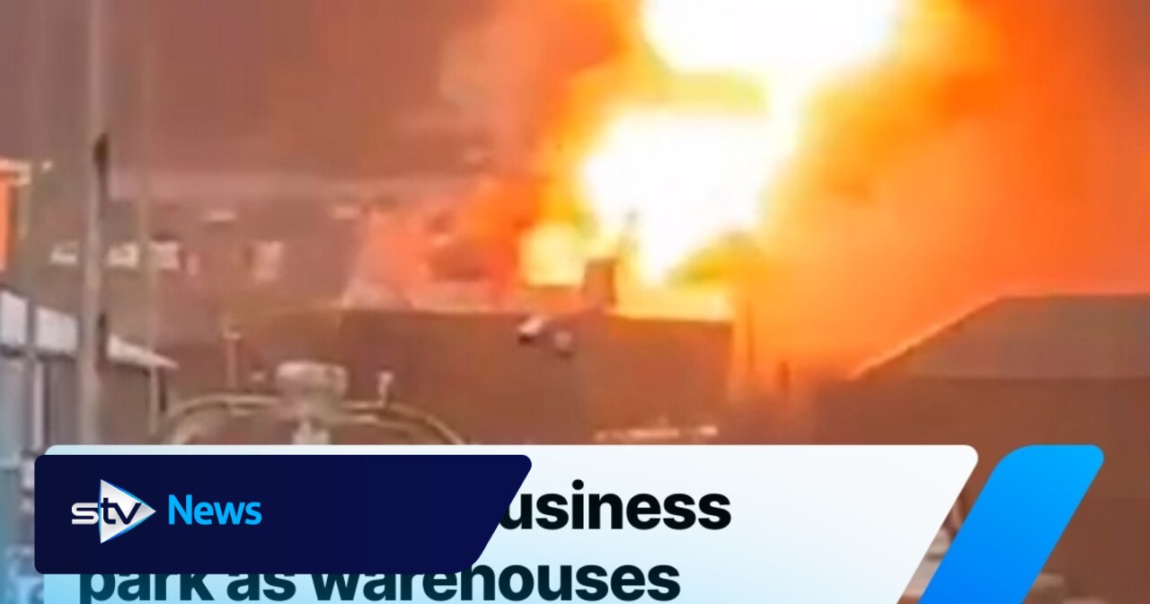 Explosion at business park as warehouses evacuated following fire | STV ...