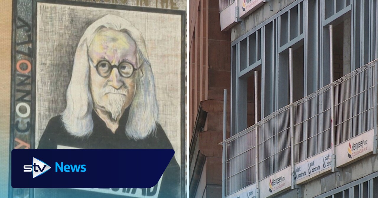 Iconic Billy Connolly mural completely covered by student flats | STV News