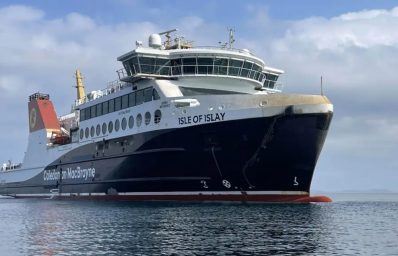 Newest CalMac ferry arrives in Greenock after maiden voyage from ...