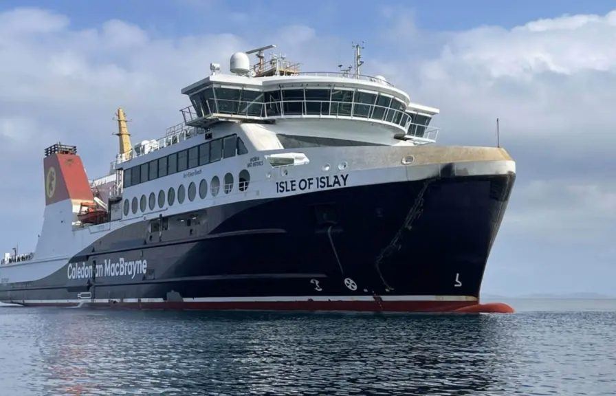 Newest CalMac ferry arrives in Greenock after maiden voyage from ...