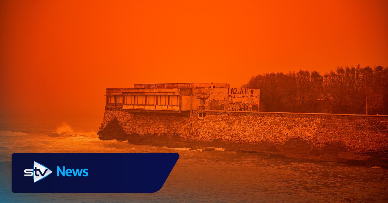 Saharan dust storm turns sky red over holiday island of Crete | STV News