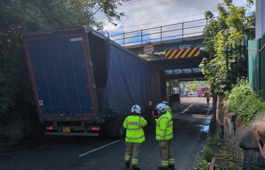 Trains between Glasgow and Edinburgh disrupted after lorry strikes ...
