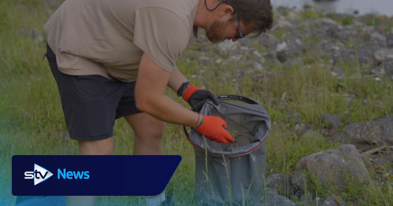 Beach clean-ups target ocean plastic on remote Scottish island | STV News